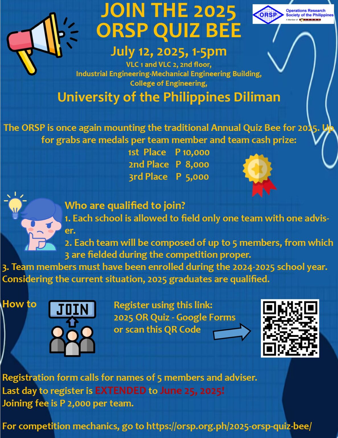 2025 ORSP Quiz Bee – Operations Research Society of the Philippines (ORSP)